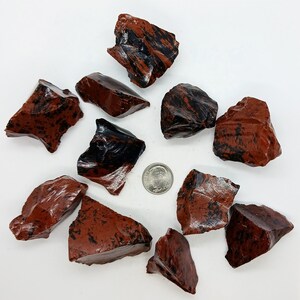 Mahogany Obsidian - Single Stone or 1/2 Lbs Raw Red Obsidian Crystal ...