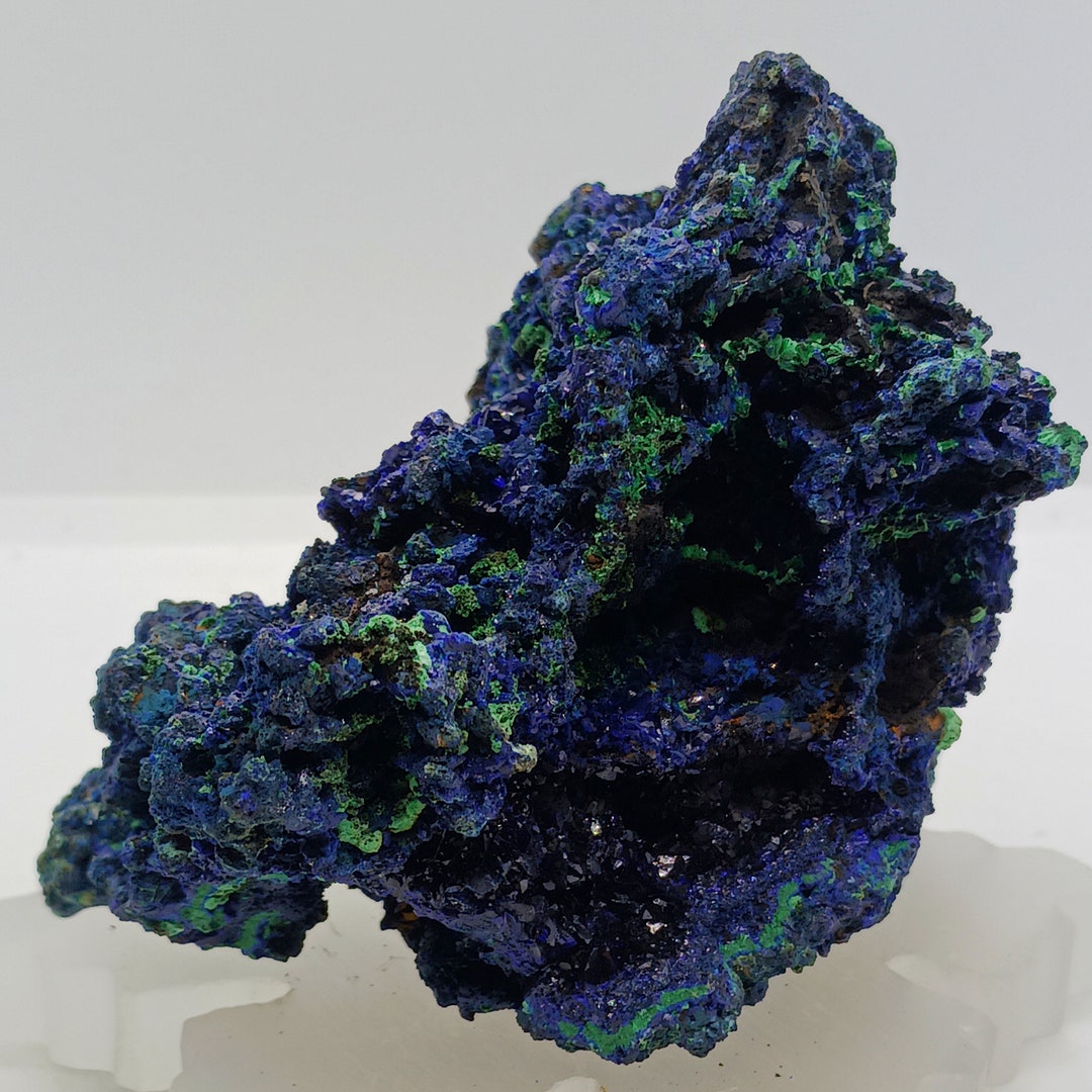 Azurite and Malachite Crystal Geode Large Blue Azurite Crystal Raw Blue ...