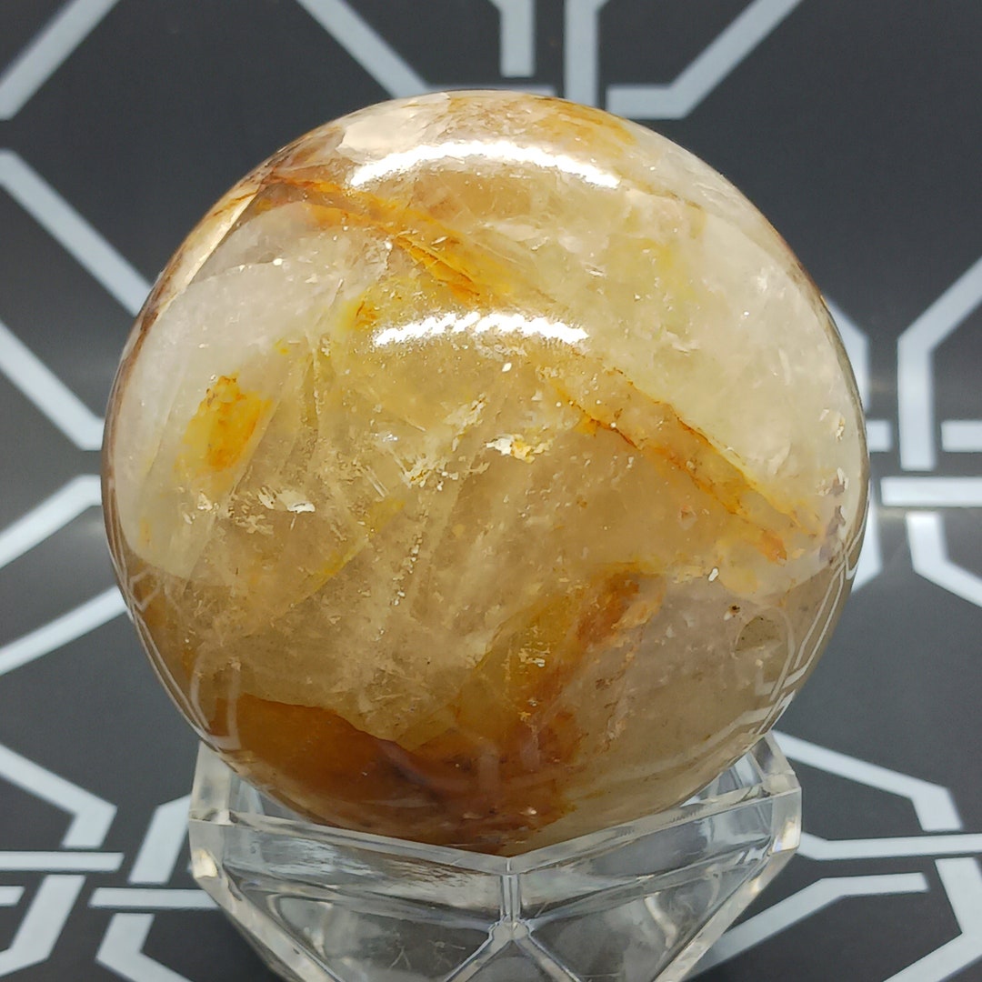 Large Golden Healer Sphere Natural Golden Healer Polished Crystal ...