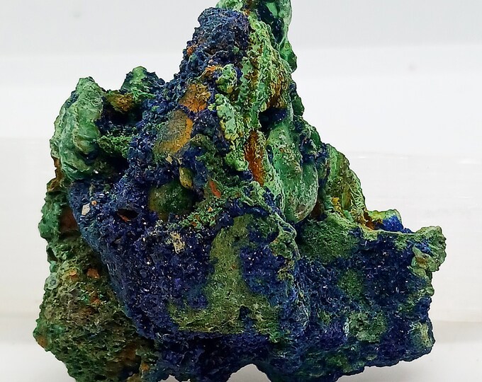 Azurite and Malachite Crystal Geode Large Azurite Crystal - Etsy