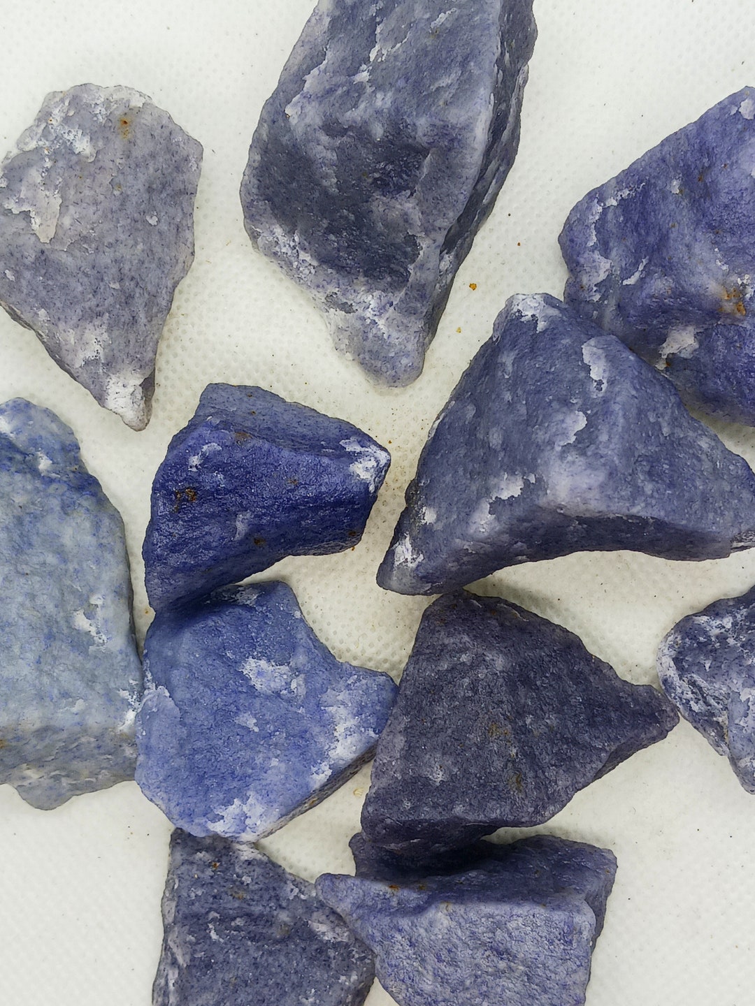 Raw Blue Quartz Crystals Single Stone or 1/2 Lbs - Natrual Rough Blue ...