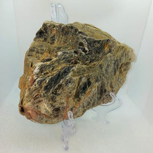 XL Gold Muscovite Mica With Stand - Natural Gold Mica Specimen Large ...