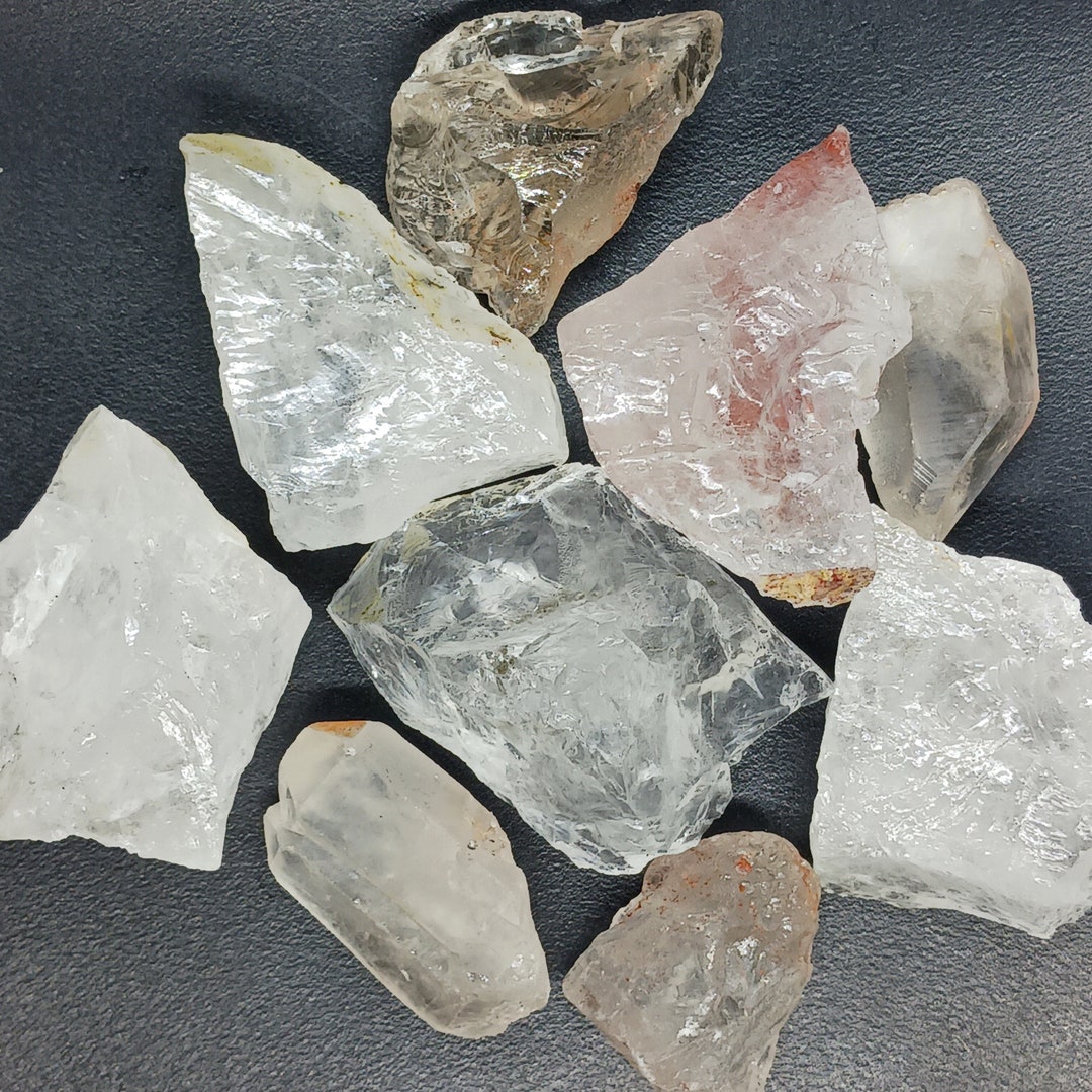 Raw Clear Quartz Crystals Single Stone or 1/2 Lbs - Natrual Rough Clear ...