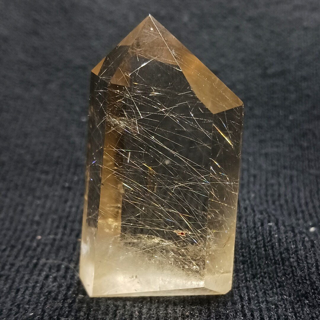 Gemmy Rutile Quartz Tower Gold Rutilated Quartz Point High - Etsy