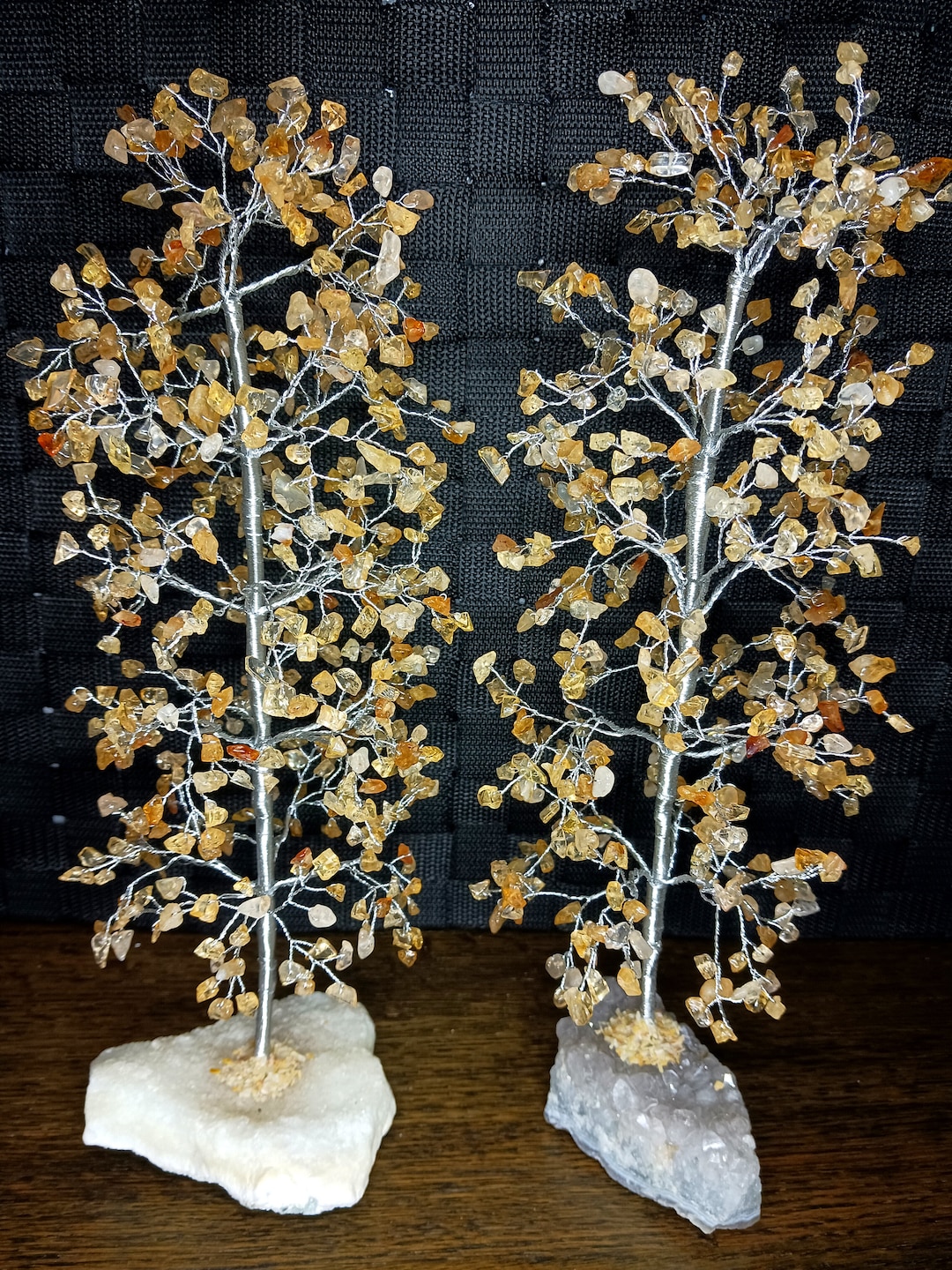 Large Citrine Gemstone Tree Silver Wire Natural Citrine Chip Tree With ...
