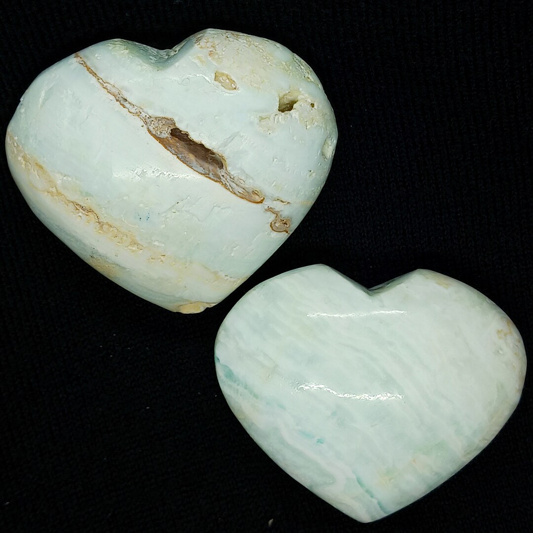 Caribbean Calcite Crystal Heart Polished Carribean Calcite Heart ...