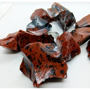 Mahogany Obsidian - Single Stone or 1/2 Lbs Raw Red Obsidian Crystal ...