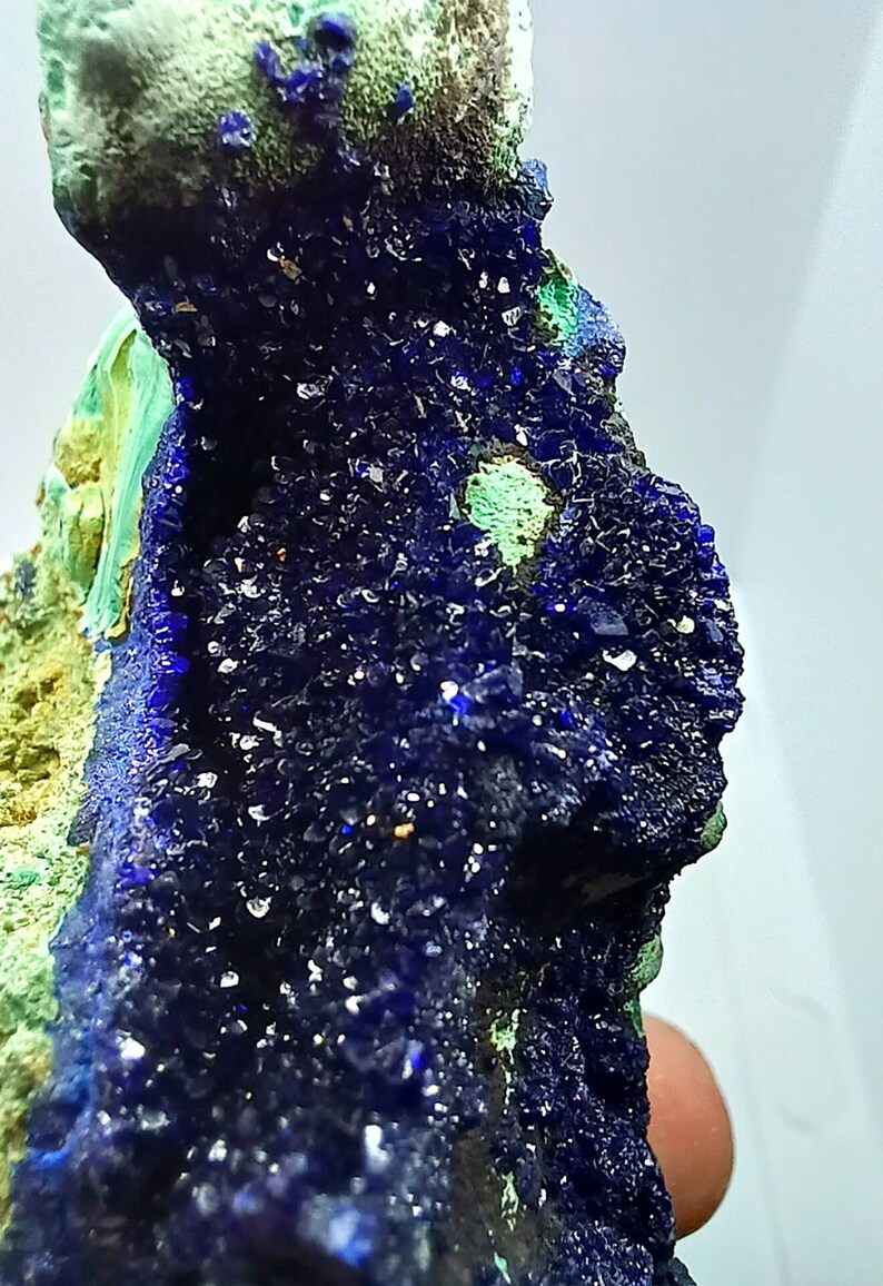 Azurite and Malachite Crystal Geode Large Azurite Crystal - Etsy