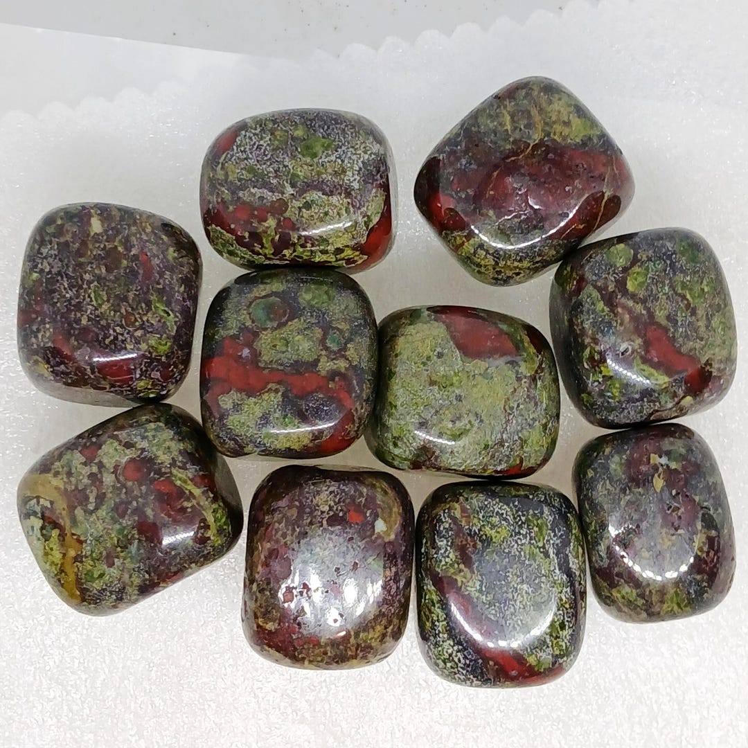 Bloodstone Tumbles Natural Blood Stone Crystal Tumbled Stone Small High ...
