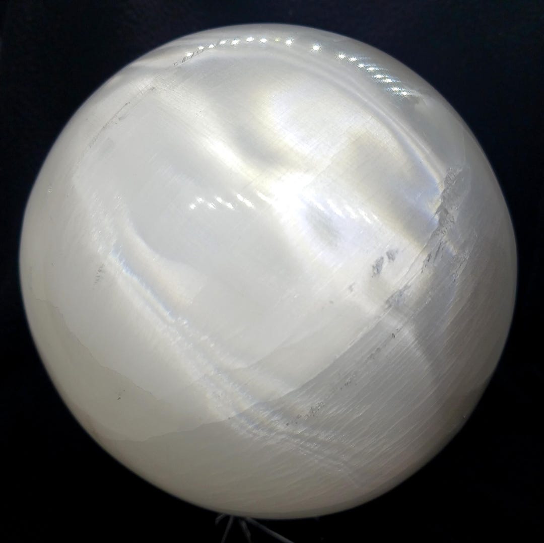 Large Selenite Sphere 5 Lbs High Quality Natural Selenite Crystal ...