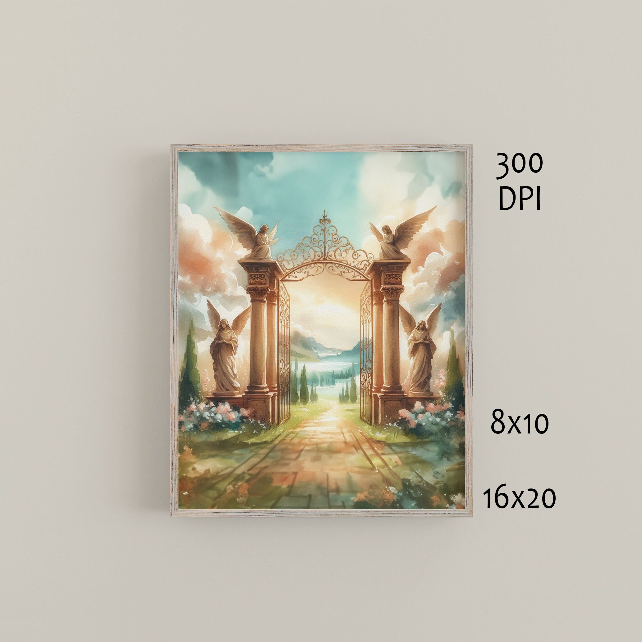 Gate to Heaven Watercolor 300 DPI 8x10 or 16x20 Gate to Heaven ...