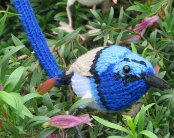 AUSTRALIAN BLUE WREN on Ornament Machine Embroidered Quilt - Etsy