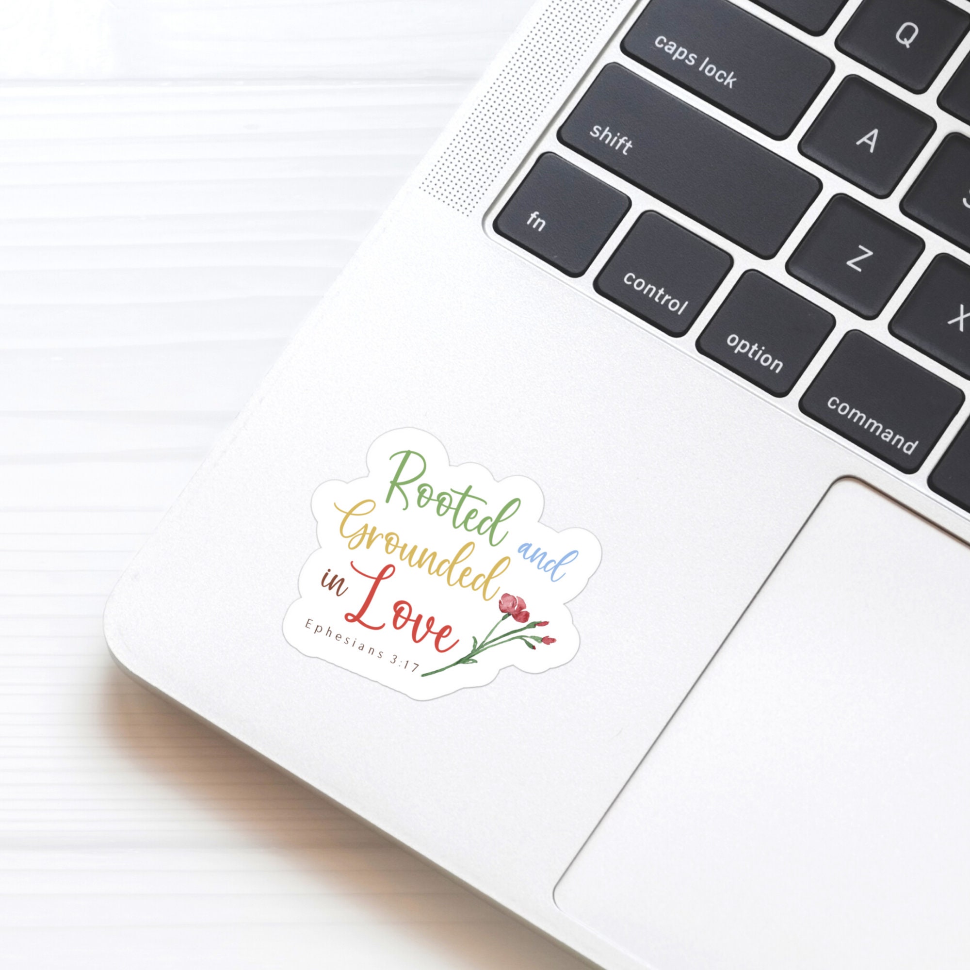 Faith Sticker, Bible Verse Sticker Rooted and Grounded in Love ...
