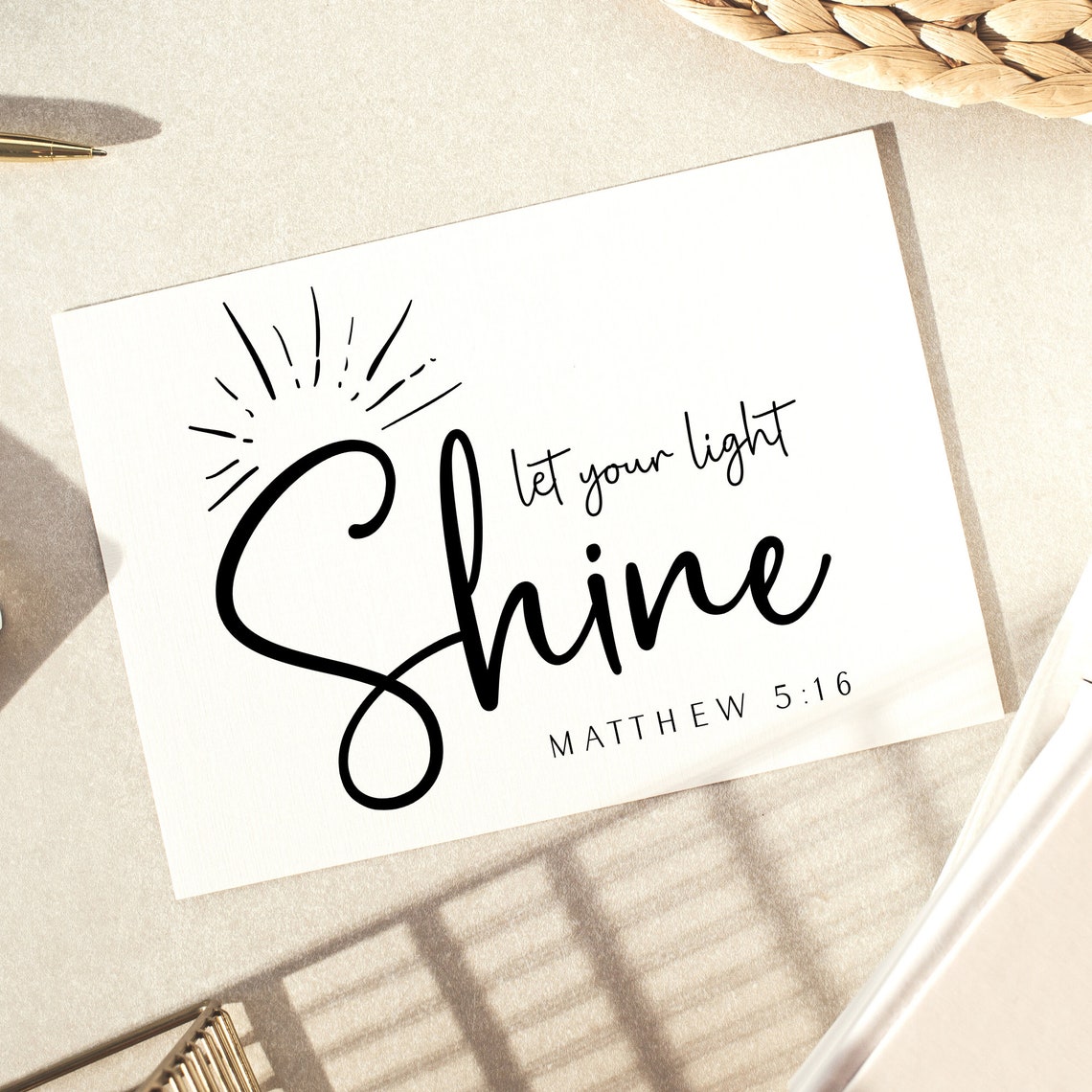 Let Your Light Shine Bible Verse Png SVG Files for Cricut | Etsy