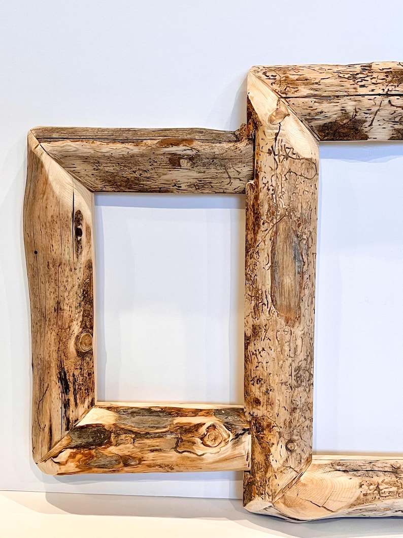 Log Picture Collage Frame, Log Cabin Decor, 8x10, 5 X 7 Frames, Rustic ...