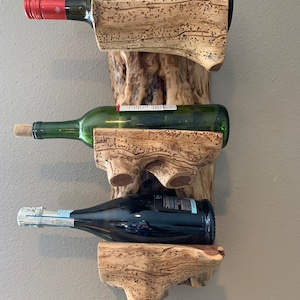 Log Wine Holder, Rustic Wine Holder, Juniper - Etsy