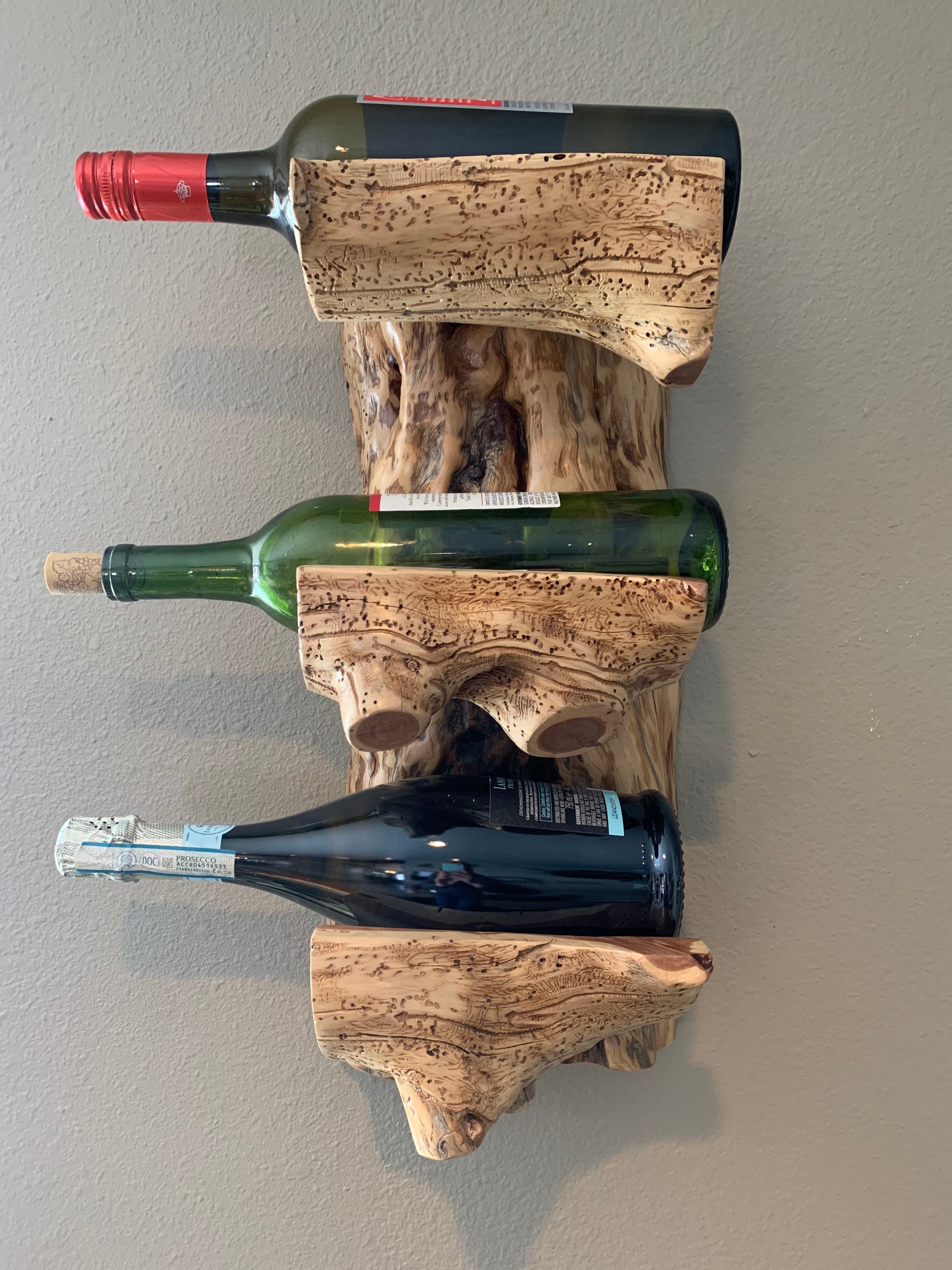 Log Wine Holder, Rustic Wine Holder, Juniper - Etsy