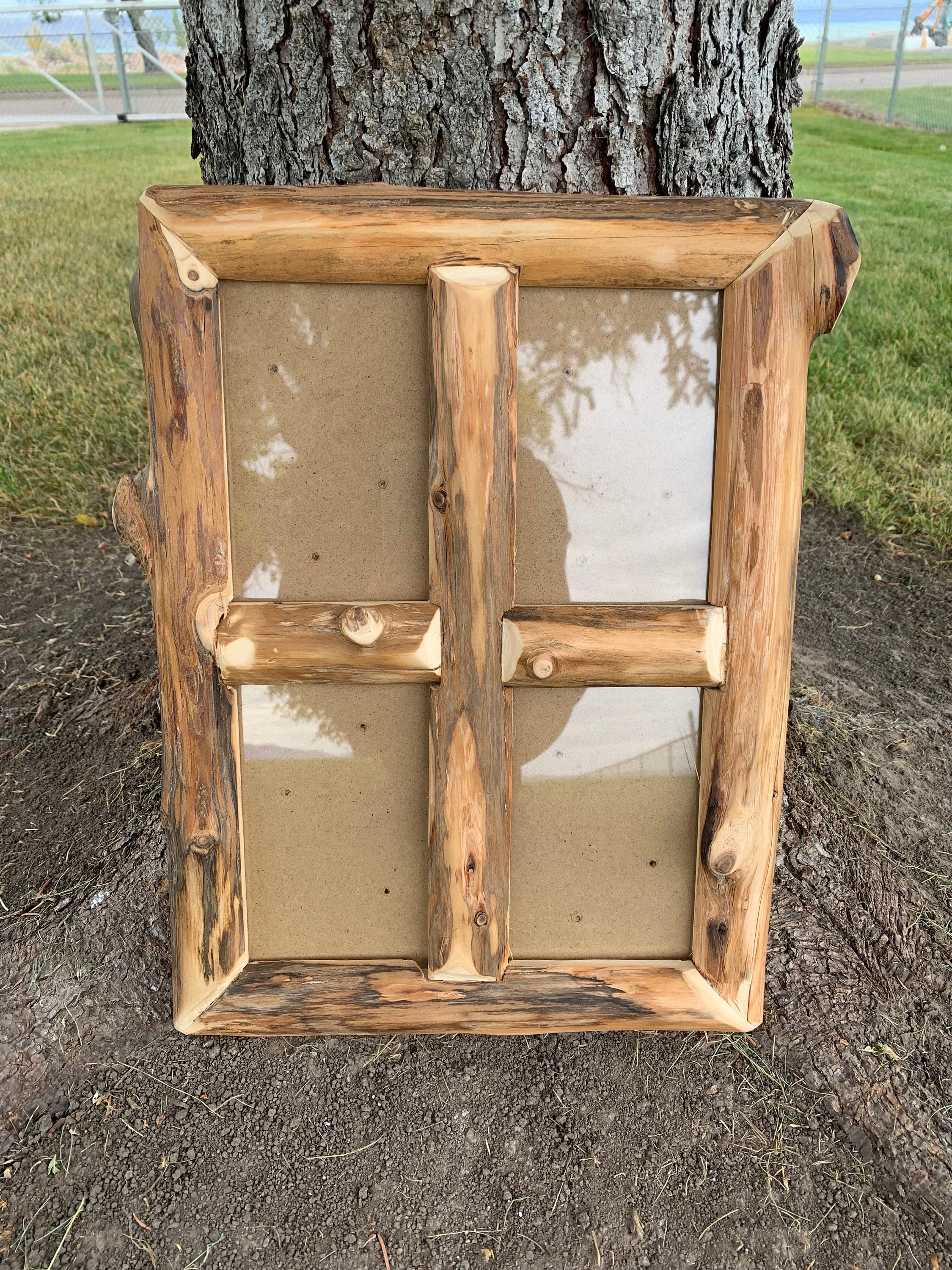 Log Picture Collage Frame, Log Cabin Decor, 4 X 6 Picture Frames ...