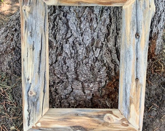5x7 Log Picture Frame, Rustic Picture Frame, Juniper, Log Home 5x7 ...