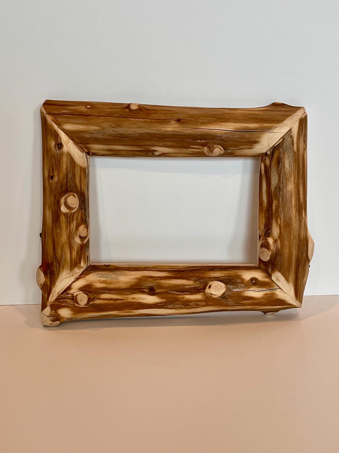 4 X 6 Log Picture Frame, Rustic Home Decor, Picture Frames, Log Home ...