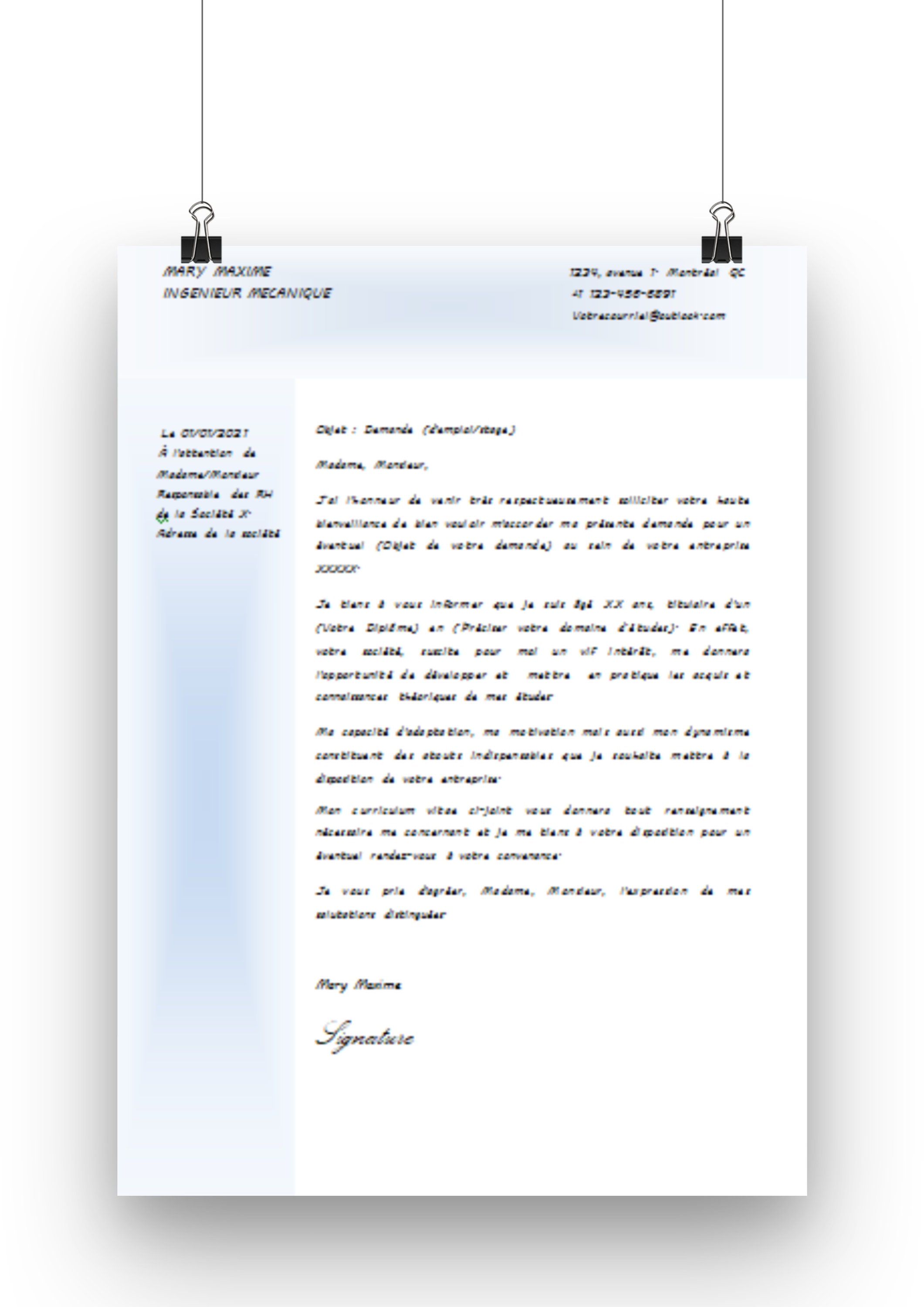 Versatile Cover Letter Template for Job Application or Internship - Etsy