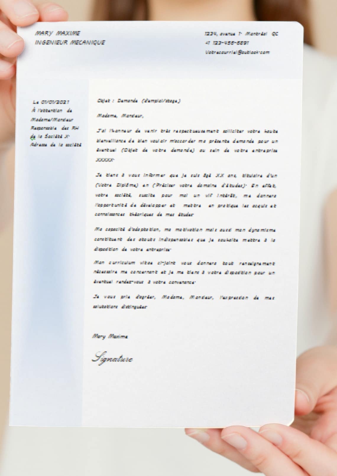Versatile Cover Letter Template for Job Application or Internship - Etsy