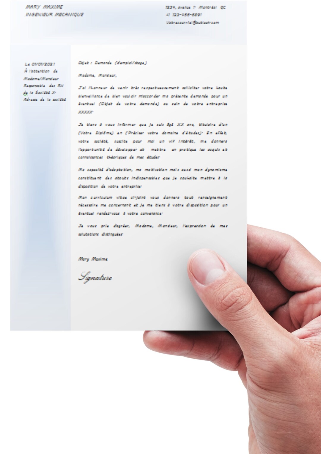 Versatile Cover Letter Template for Job Application or Internship - Etsy