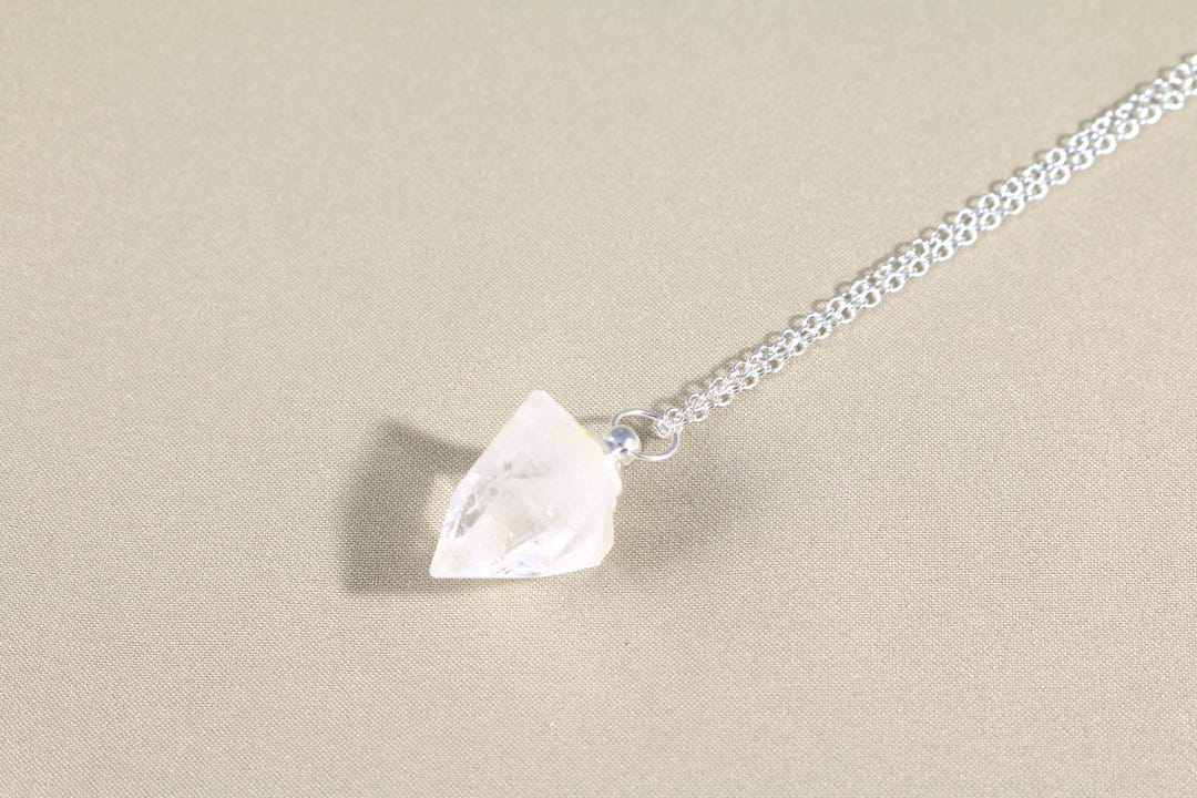 Natural Apophyllite Crystal 925 Sterling Silver Plated Pendulum Pendant ...