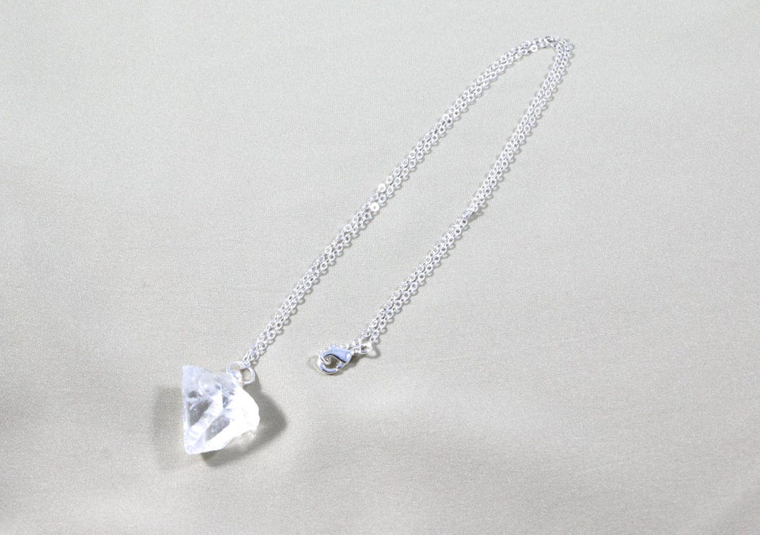Natural Apophyllite Crystal 925 Sterling Silver Plated Pendulum Pendant ...