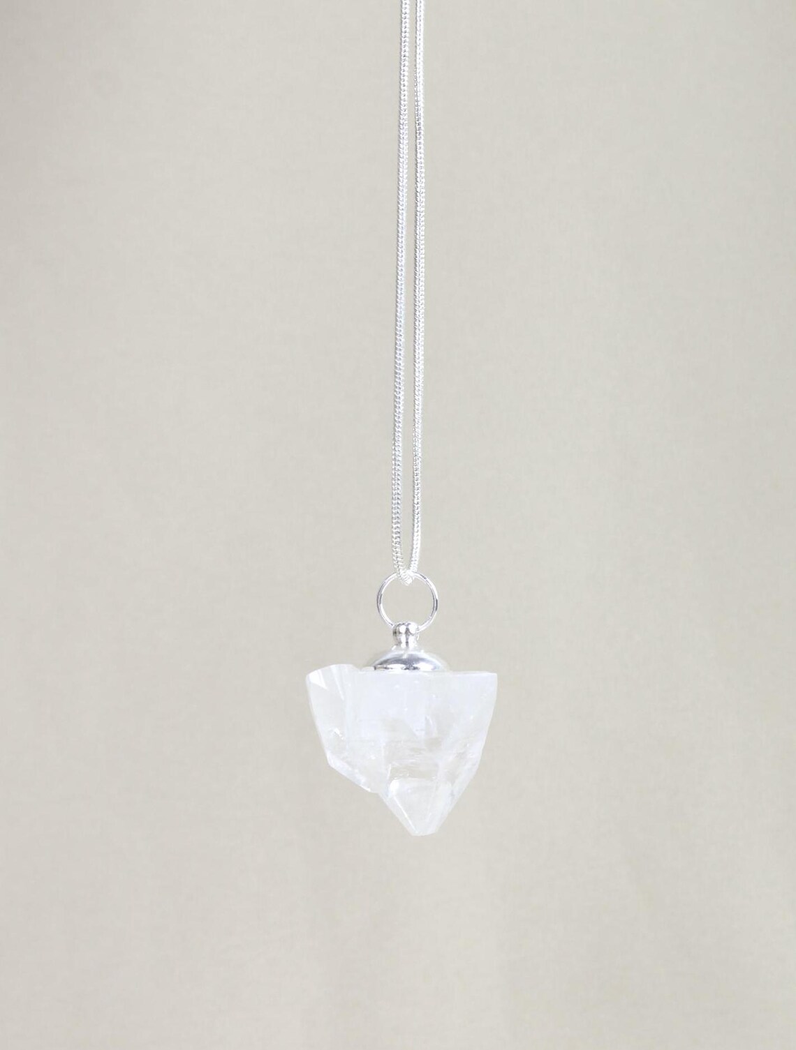 Natural Apophyllite Crystal 925 Sterling Silver Plated Pendulum Pendant ...