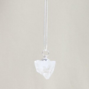 Natural Apophyllite Crystal 925 Sterling Silver Plated Pendulum Pendant Necklace 18" - Etsy