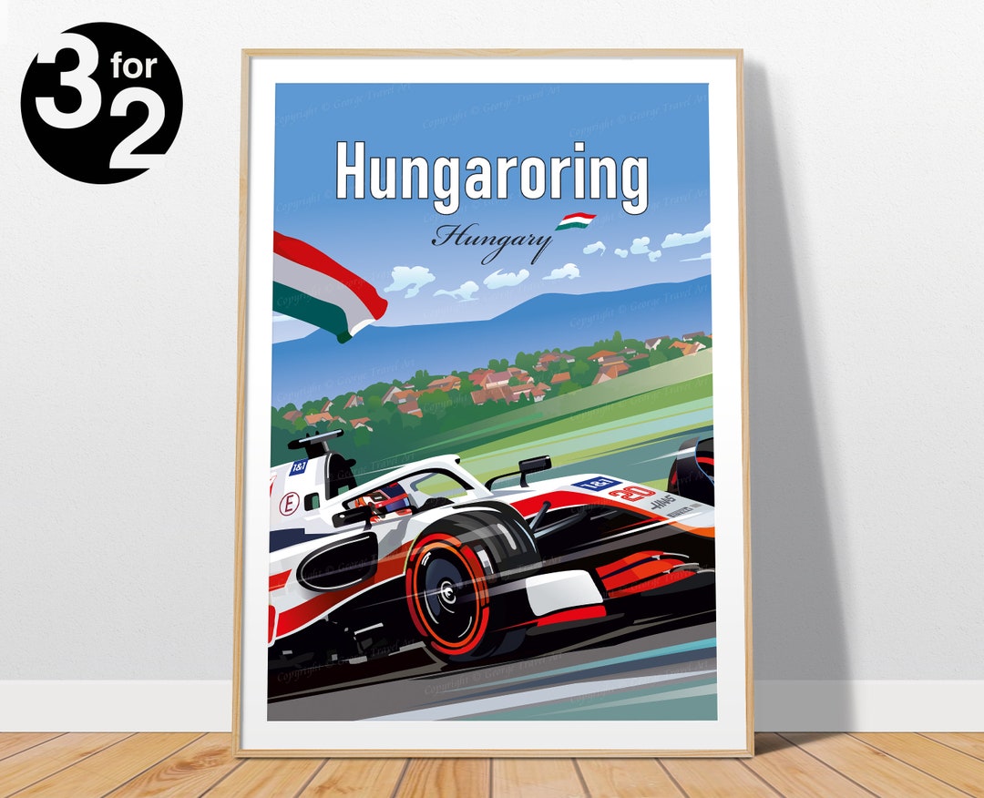 Hungaroring F1 Grand Prix Poster / Haas / Kevin Magnussen / Motorsport ...