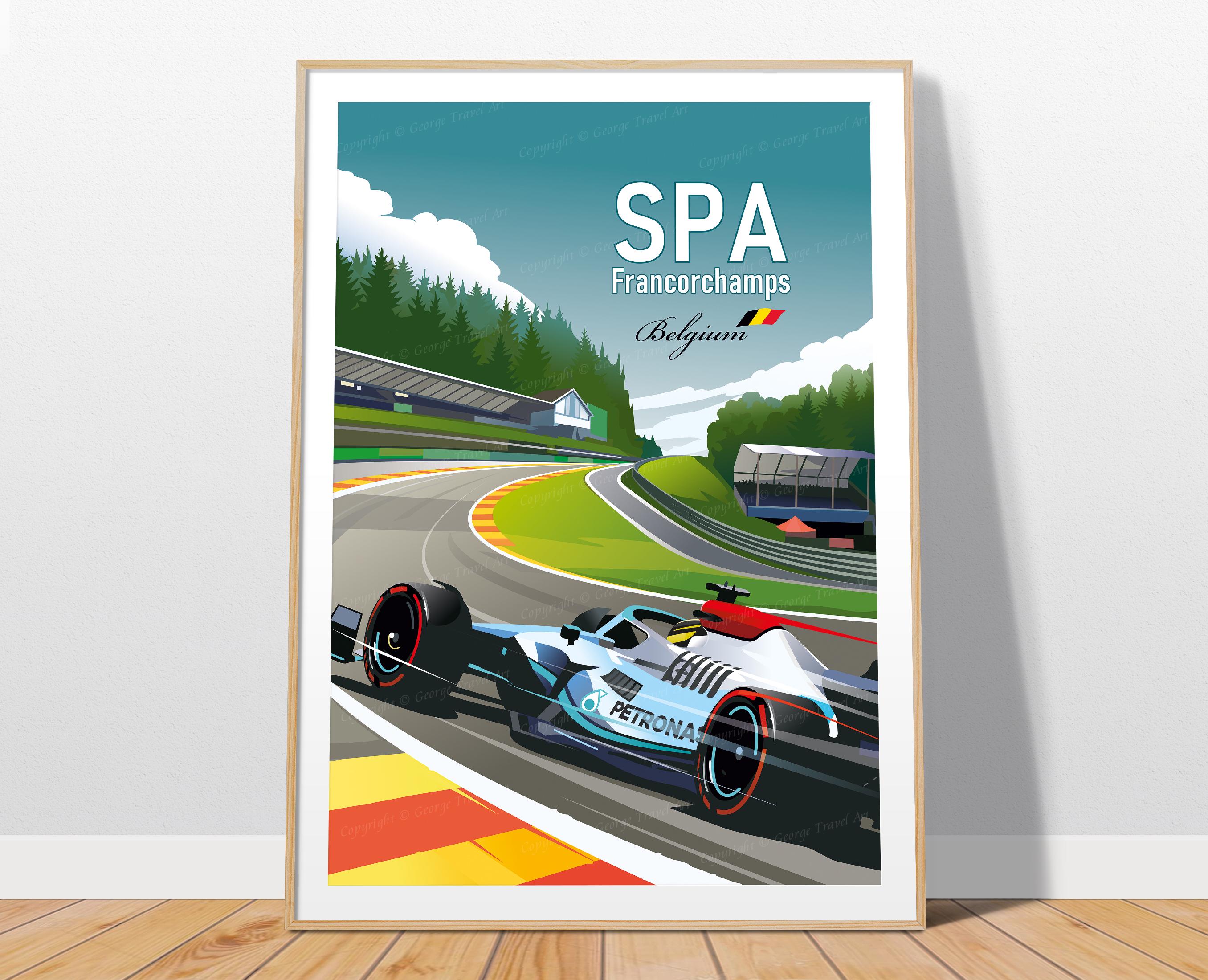 Spa-francorchamps F1 Race Poster / Mercedes-amg Wall Art - Etsy
