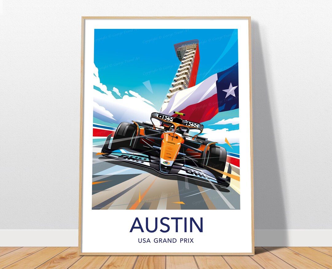 Austin Grand Prix F1 Poster – Lando Norris Mclaren Wall Art, Motorsport ...
