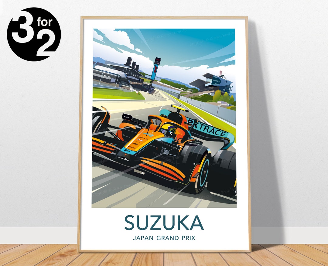 Suzuka F1 Print / Mclaren Formula1 Poster / Japanese Grand Prix / Lando ...