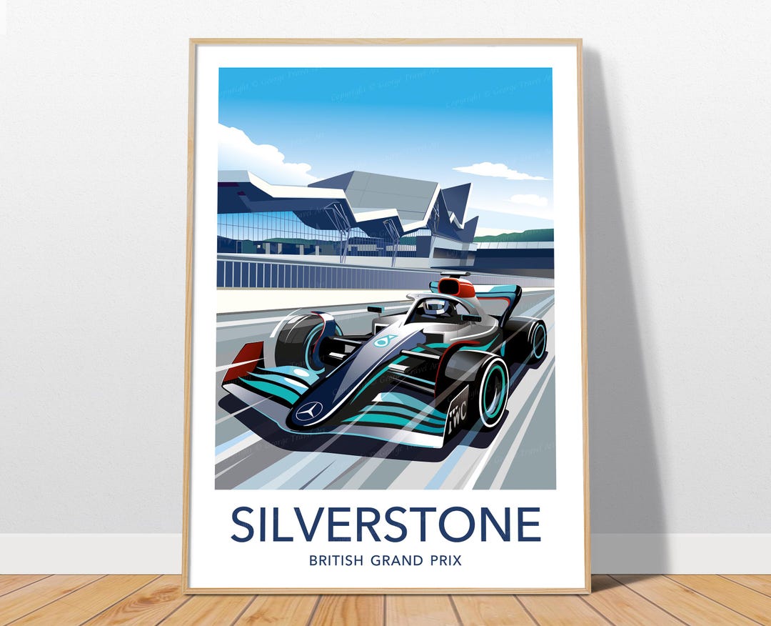 Silverstone British Grand Prix F1 Poster – Formula 1 Wall Art Print ...