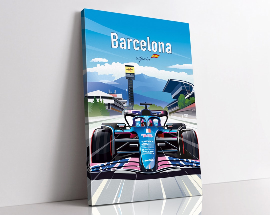 Barcelona - Spanish Grand Prix Canvas / Alpine Racing - Etsy