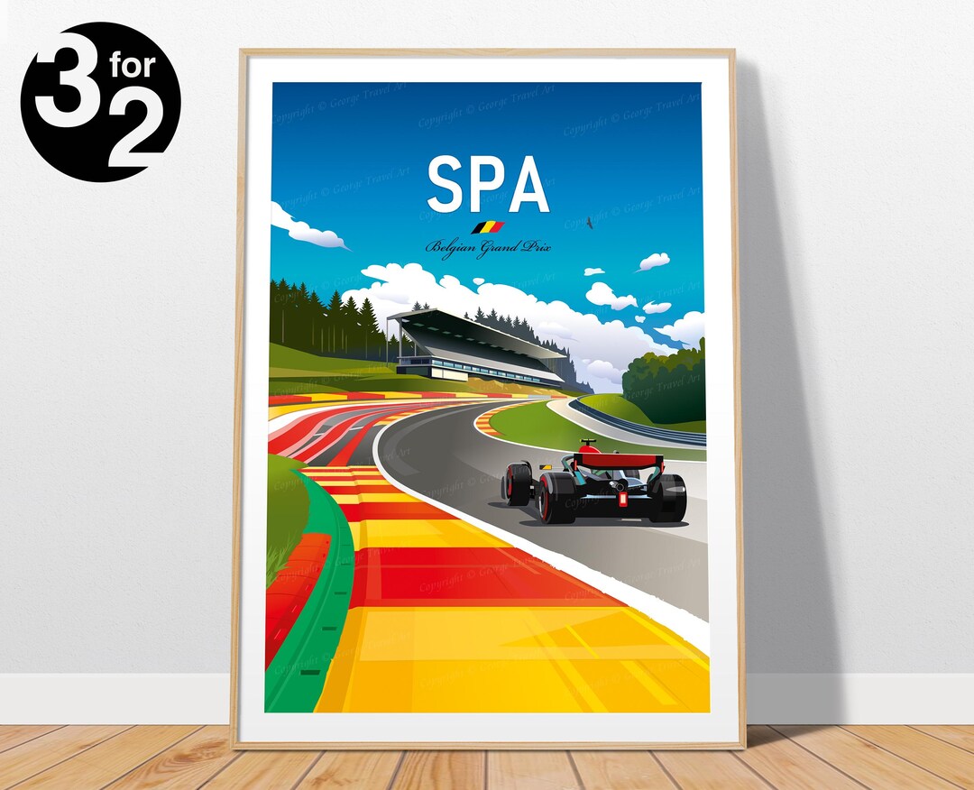 Spa F1 Poster 2024 / Mercedes-amg F1 Wall Art / F1 Belgium / Gift for ...