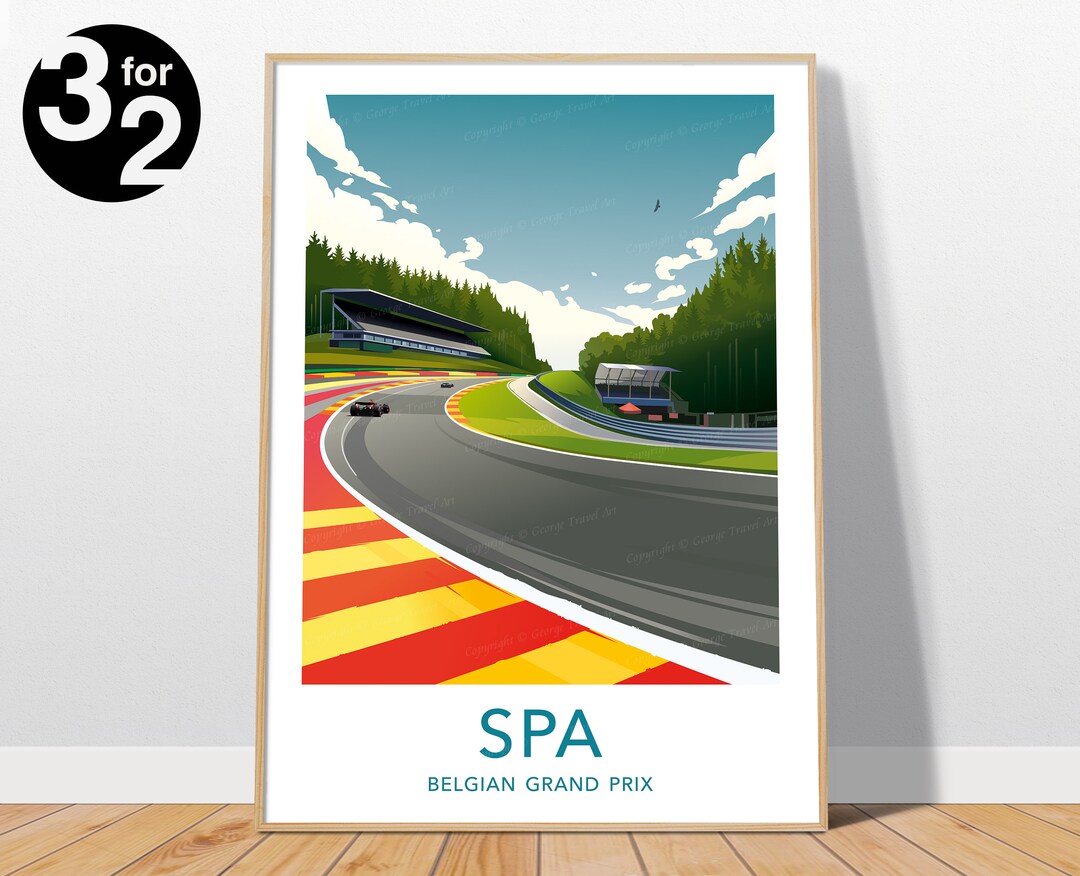 Poster SPA F1 / GP de F1 de Belgique / Cadeau F1 - Etsy France