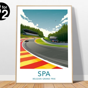 Spa-francorchamps F1 Circuit Poster - Etsy