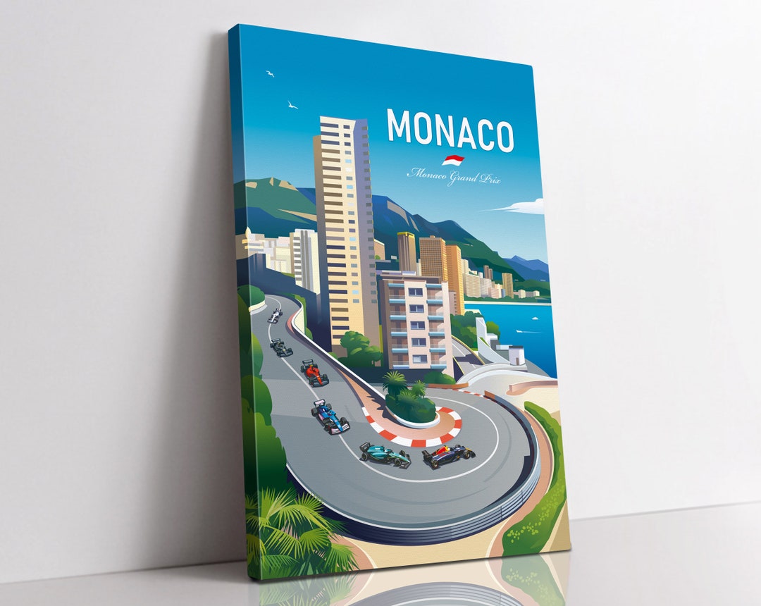 Monaco F1 Grand Prix Canvas 2023 / Formula-1 Canvas / F1 Wall Art ...