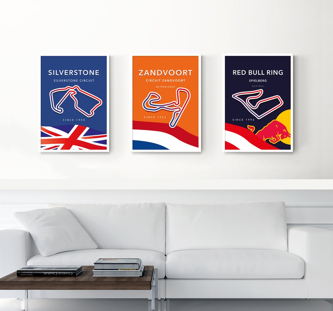 Zandvoort Circuit Map Poster – F1 Track Layout Print, Racing Wall Art ...