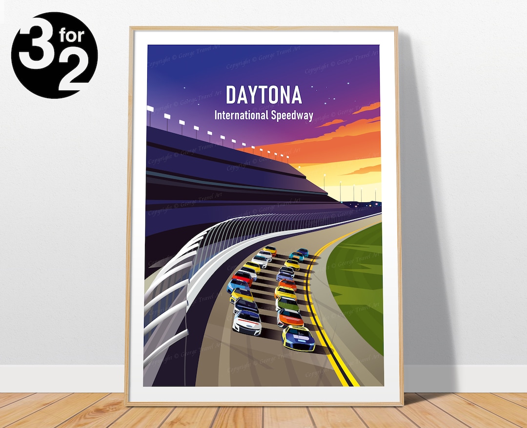 Daytona International Speedway Poster - Nascar Race, Daytona 500 Print ...