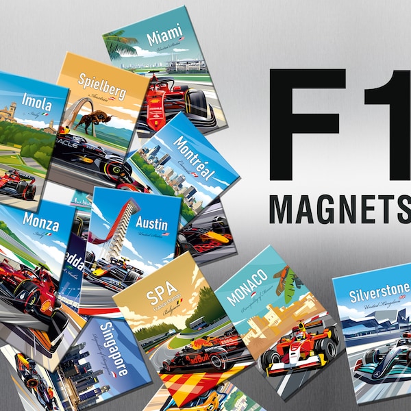 Formula 1 Magnets - Etsy