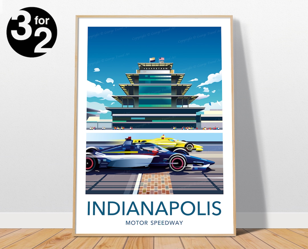 Indianapolis 500 Poster - Indianapolis Motor Speedway Print , Gift for ...