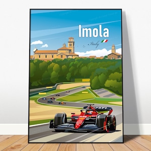 Imola - Italian Grand Prix Poster / Ferrari Racing / Charles Leclerc ...