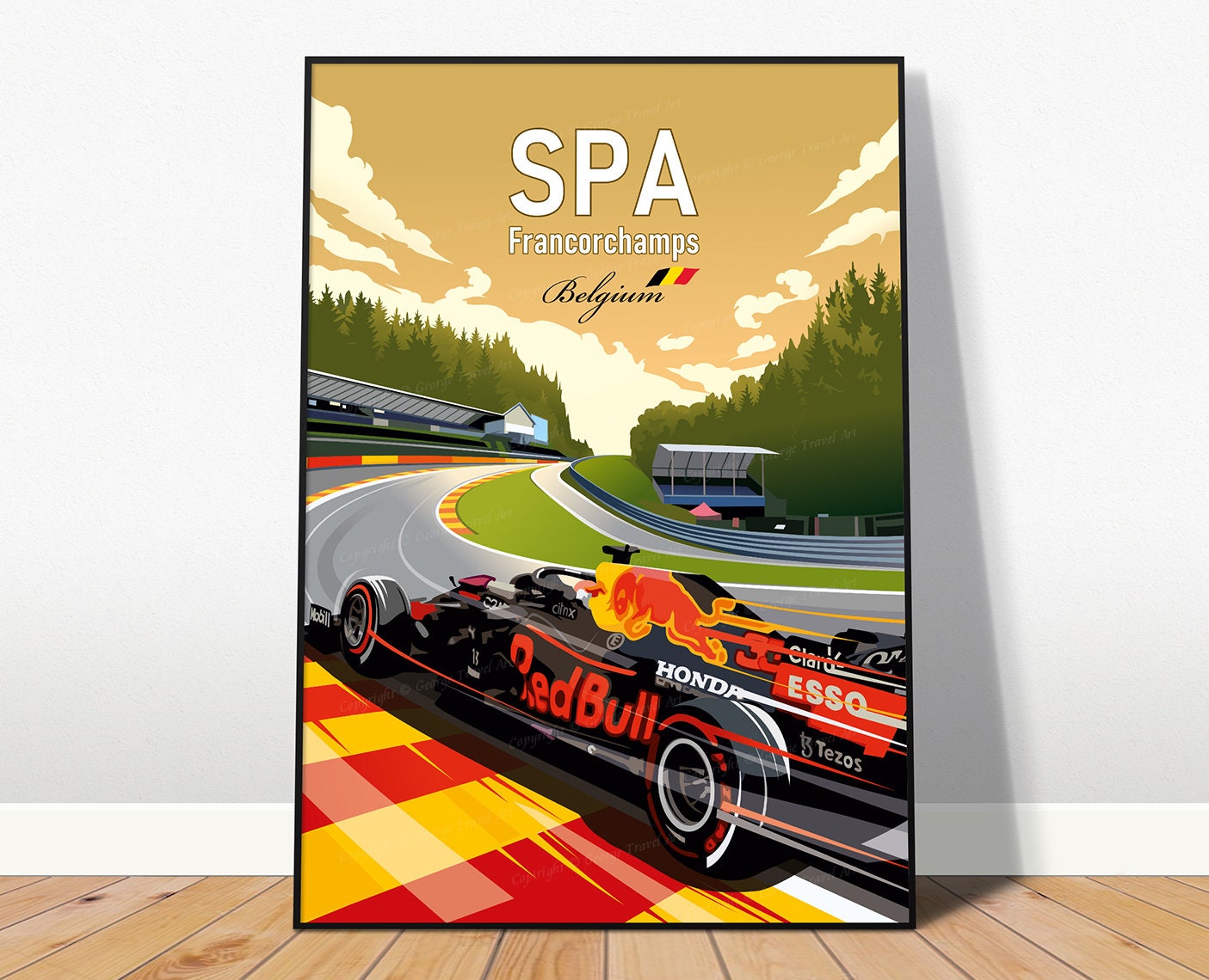 Spa-francorchamps F1 Poster/ Formula1 Verstappen Print / Home - Etsy