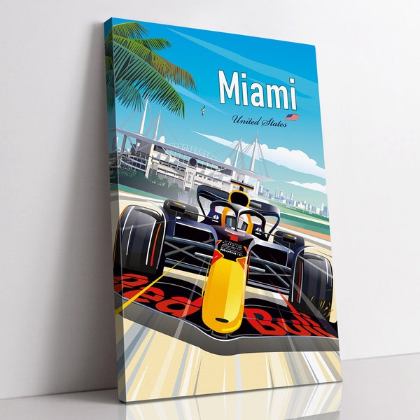 Red Bull Miami Poster - Etsy