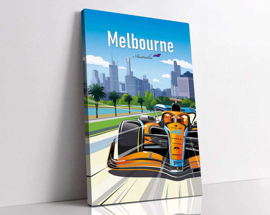 Impression sur toile Melbourne F1 / Impression formule 1 / Toile de ...