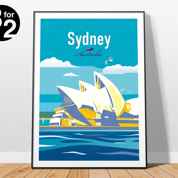 Sydney Vintage Poster - Etsy